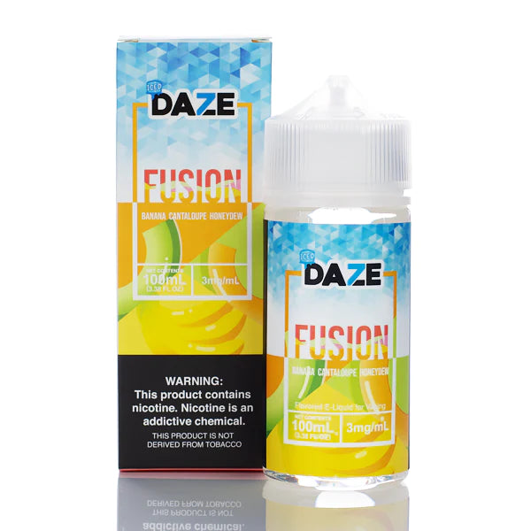 ICED BANANA CANTALOUPE HONEYDEW - 7 DAZE FUSION - 100ML | THE VAPE SITE